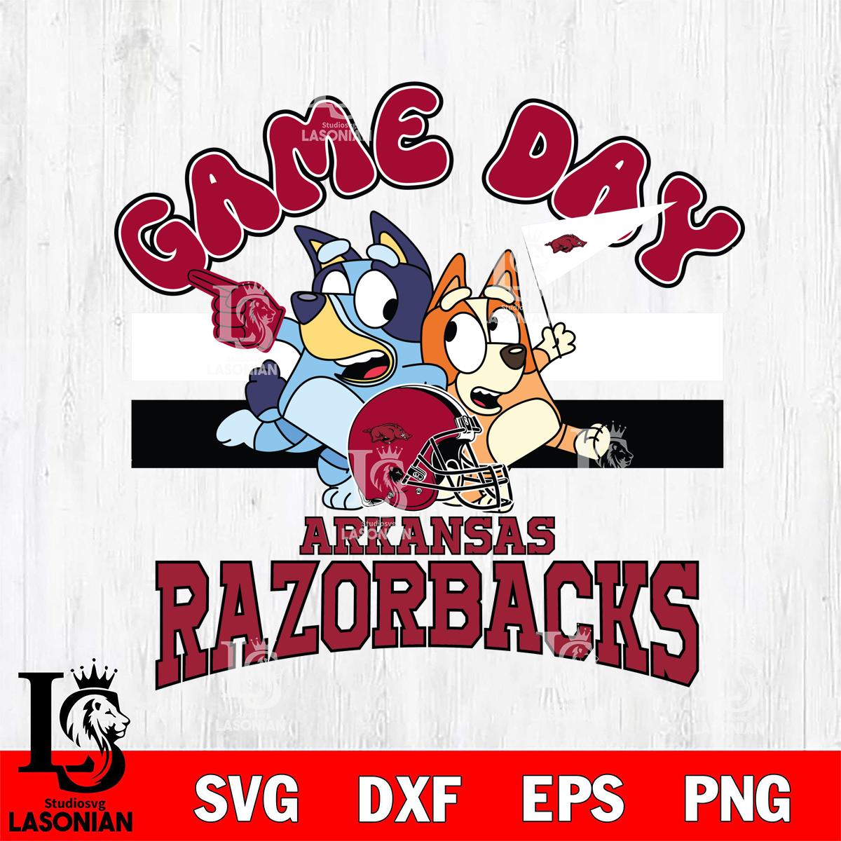 Arkansas Razorbacks Bluey & Bingo 9 – lasoniansvg
