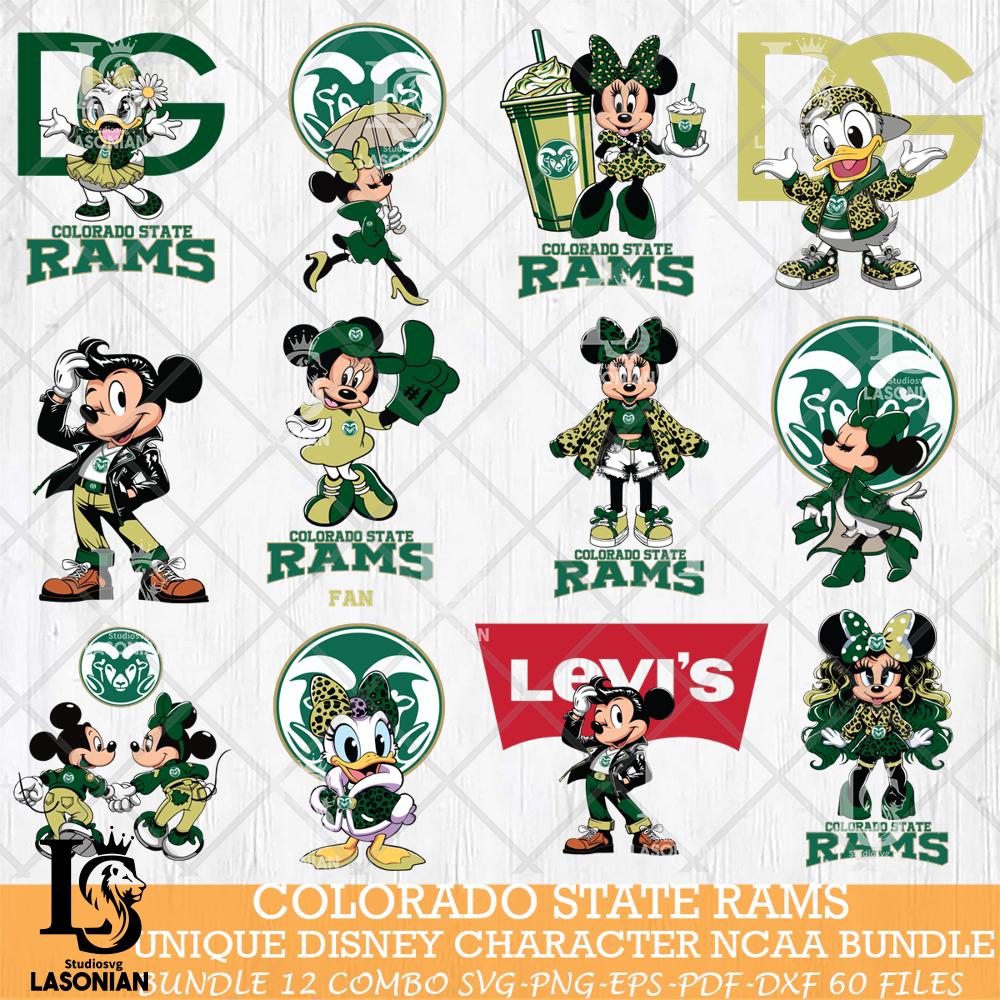 Colorado State Rams Disney character NCAA Bundle 12 – lasoniansvg