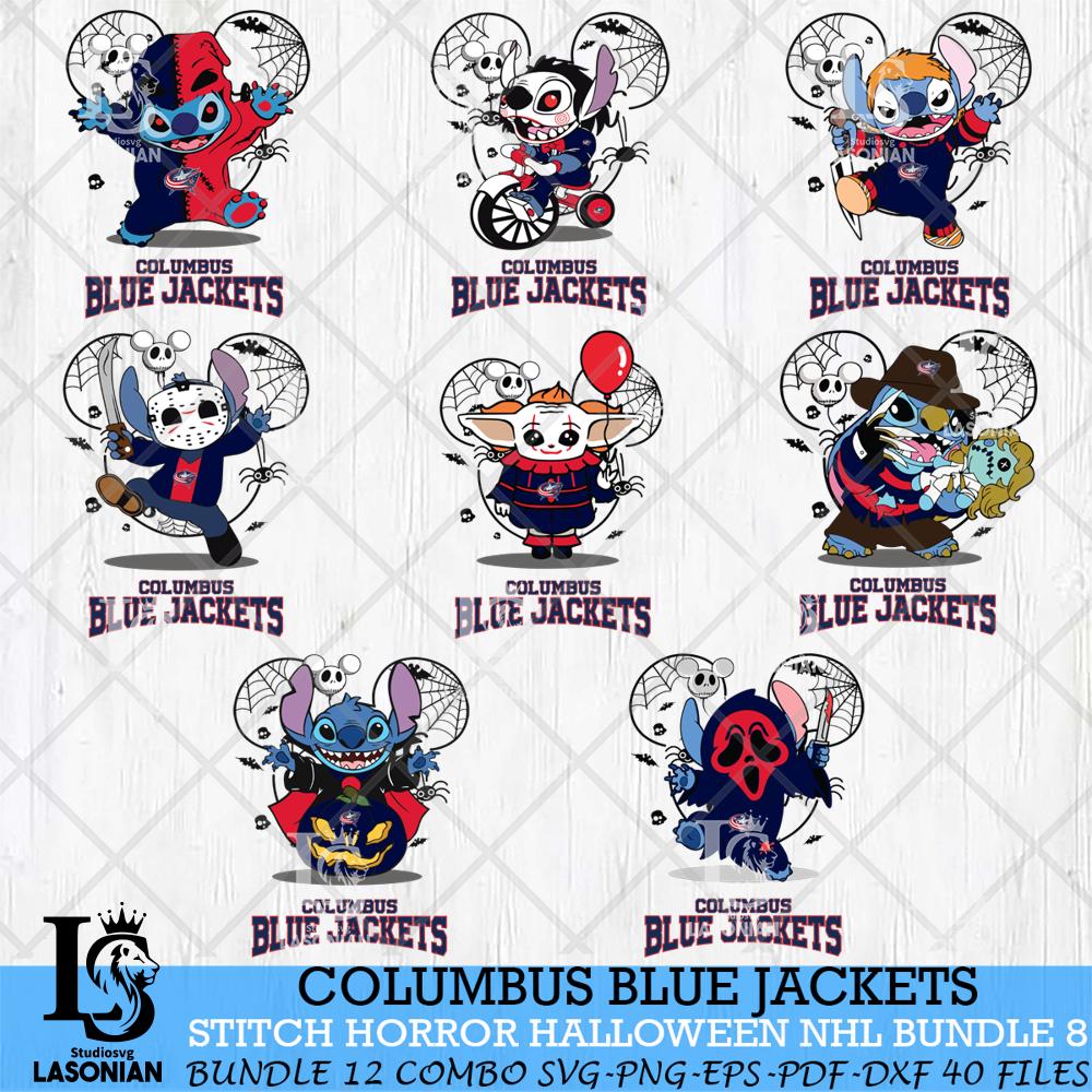Columbus Blue Jackets Stitch Halloween Bundle 8 SVG – lasoniansvg