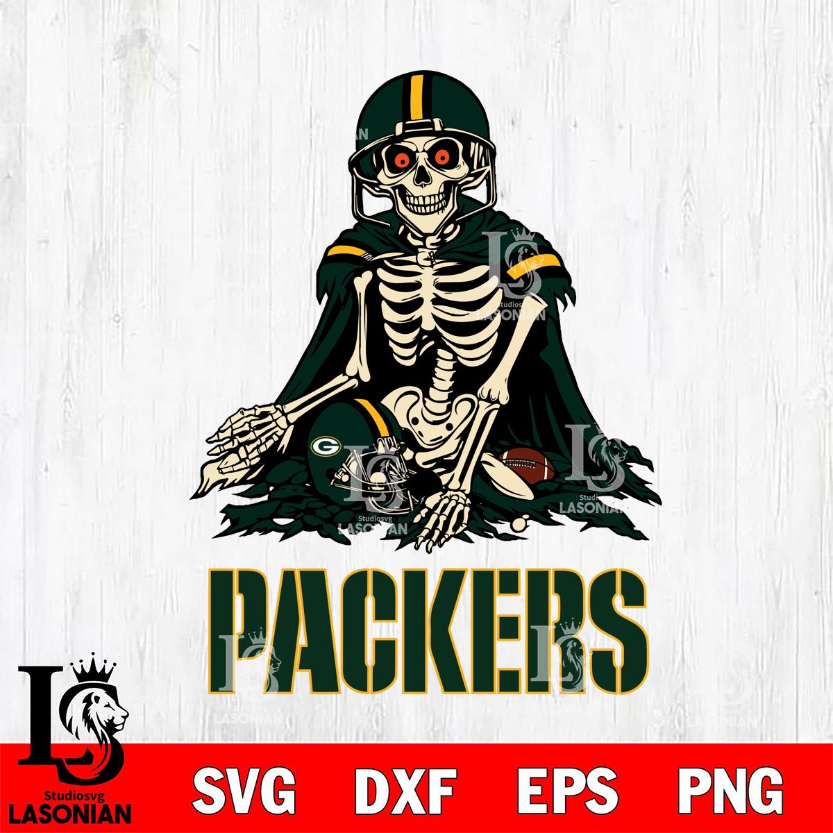 Green Bay Packers Skeleton Football 3 – lasoniansvg