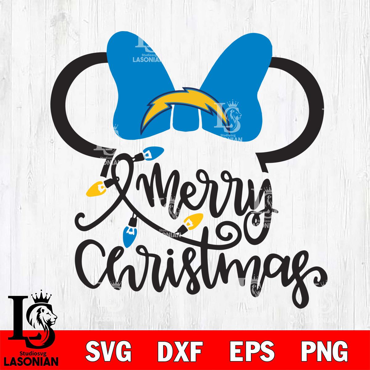 Los Angeles Chargers mickey christmas 3 – lasoniansvg