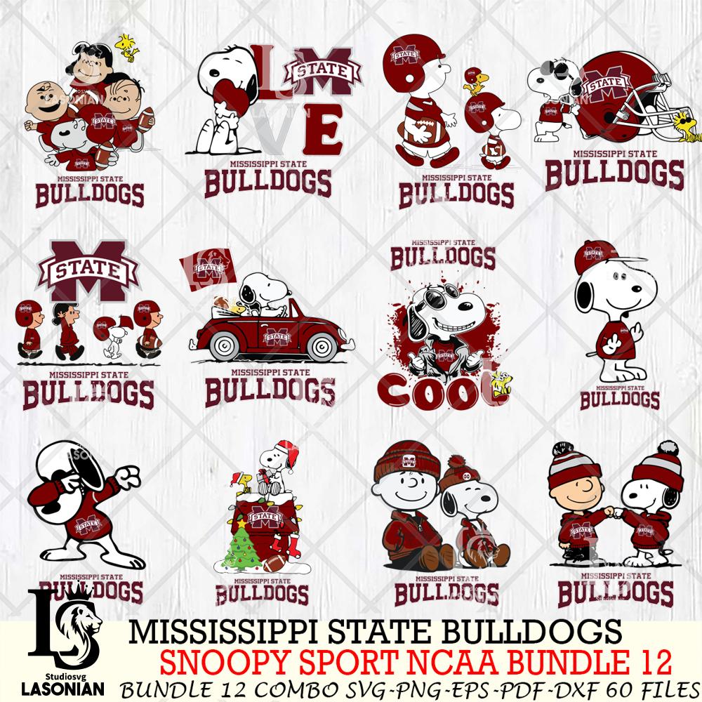 Mississippi State Bulldogs Snoopy NCAA Bundle 12 SVG – lasoniansvg