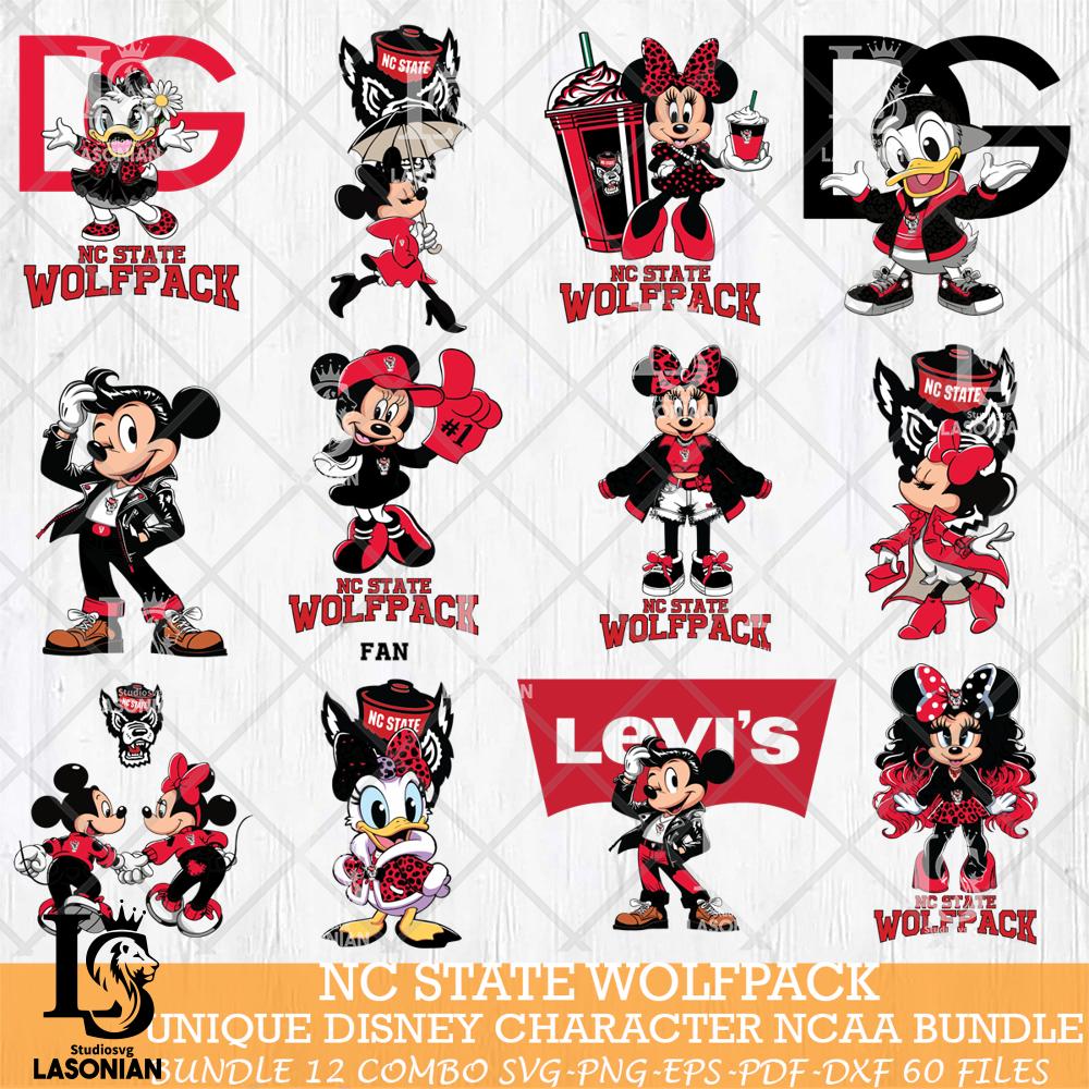 NC State Wolfpack Disney character NCAA Bundle 12 – lasoniansvg
