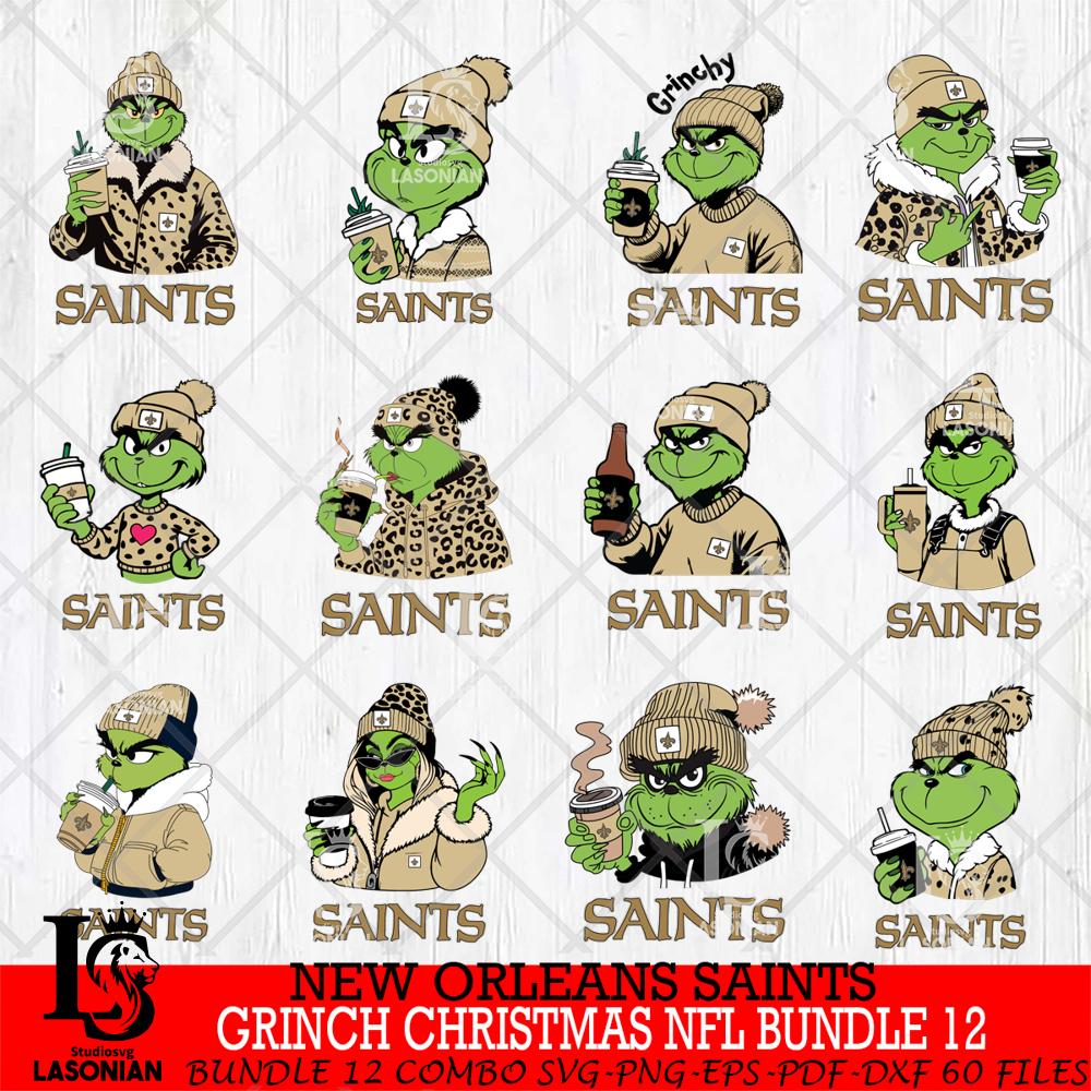 New Orleans Saints Grinch Christmas NFL Bundle 12 – lasoniansvg