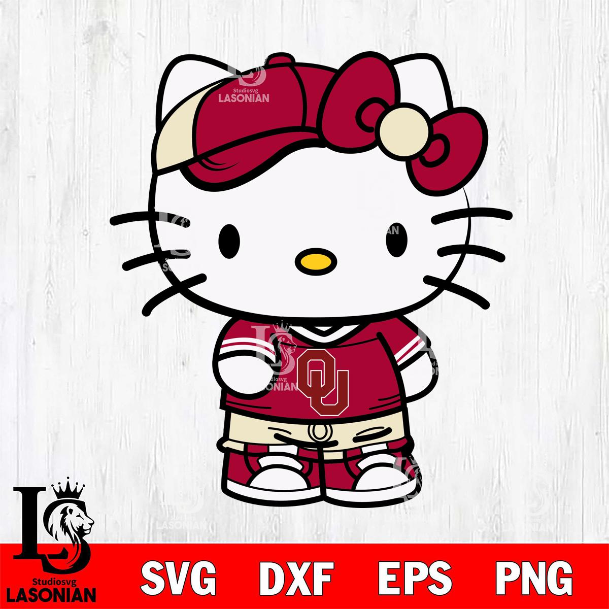 Oklahoma Sooners Cute Hello Kitty Football 2 – lasoniansvg