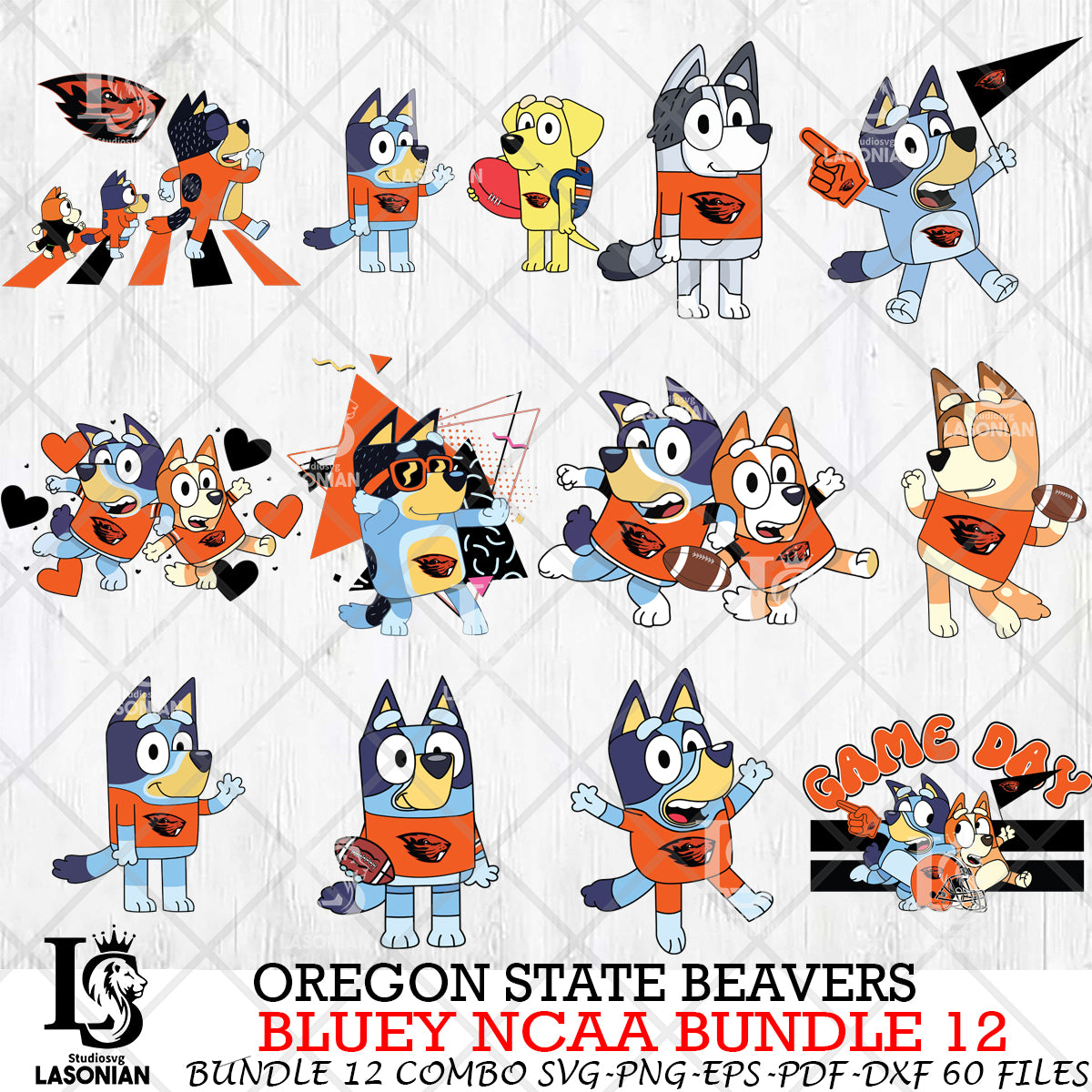 Oregon State Beavers Bluey NCAA Bundle 12 – lasoniansvg