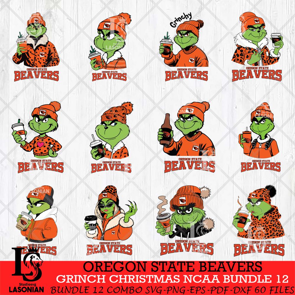 Oregon State Beavers Grinch Christmas NCAA Bundle 12 – lasoniansvg