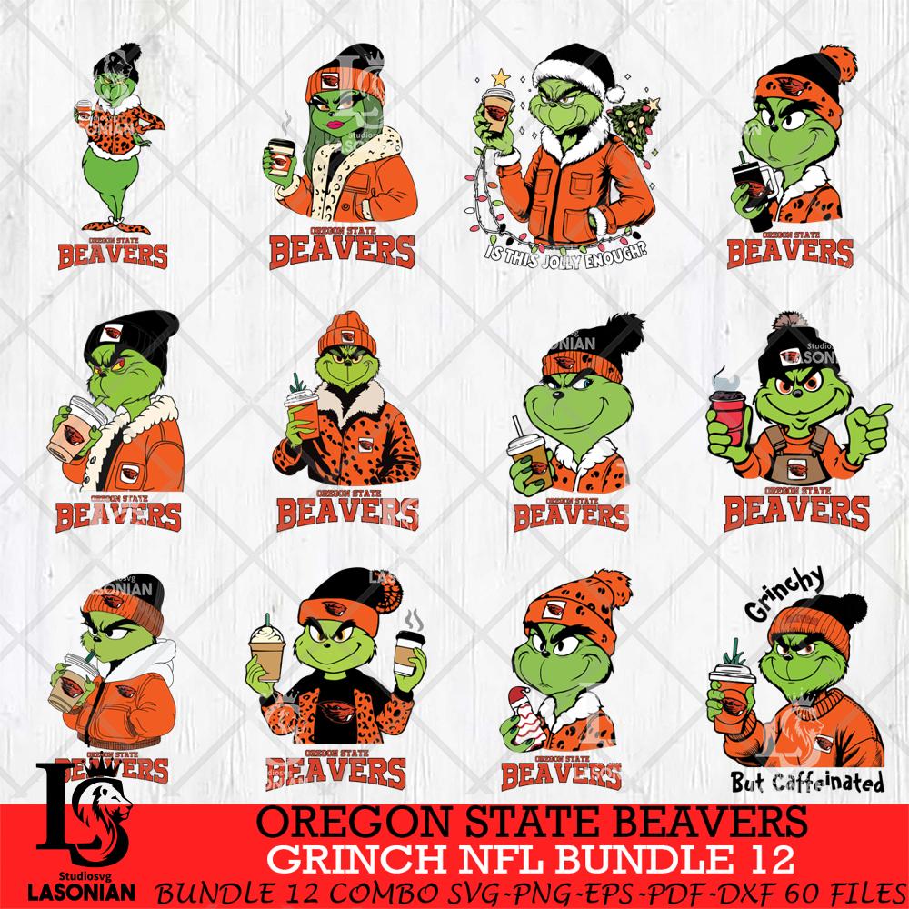 Oregon State Beavers Grinch NFL Bundle 12 SVG – lasoniansvg