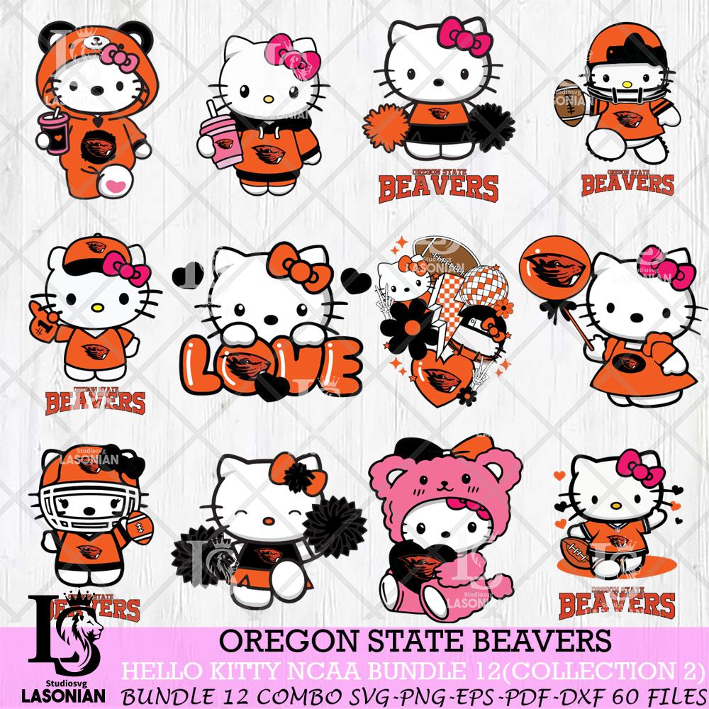 Oregon State Beavers Hello Kitty Bundle 12 SVG – lasoniansvg