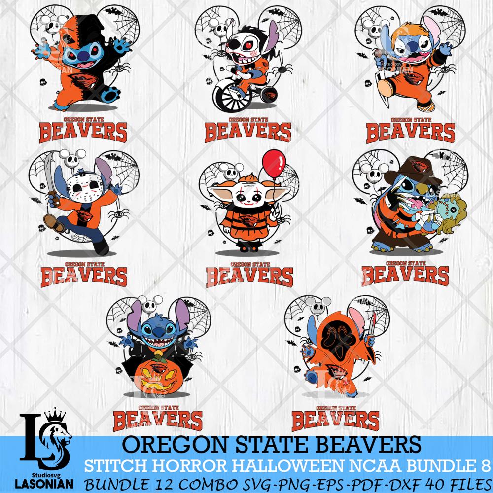 Oregon State Beavers Stitch Horror Halloween Bundle NCAA – lasoniansvg