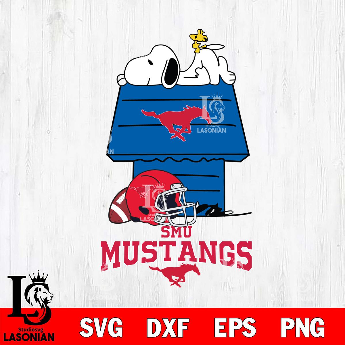 SMU Mustangs Snoopy Chill Football – lasoniansvg