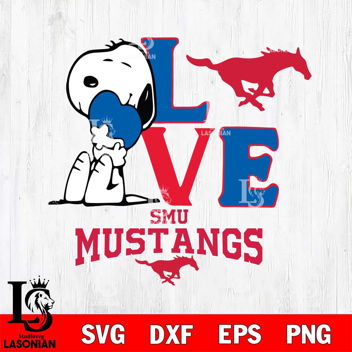 SMU Mustangs Snoopy Sport 10 – lasoniansvg