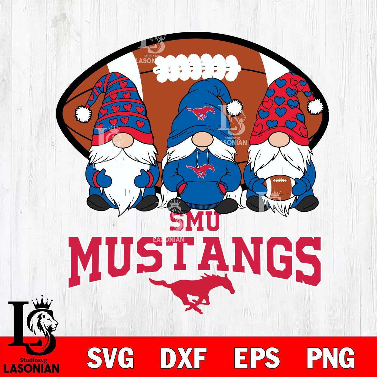 SMU Mustangs Three Gnome Football – lasoniansvg