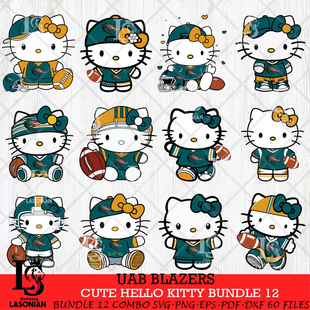 UAB Blazers Cute Hello Kitty Bundle 12 SVG – lasoniansvg