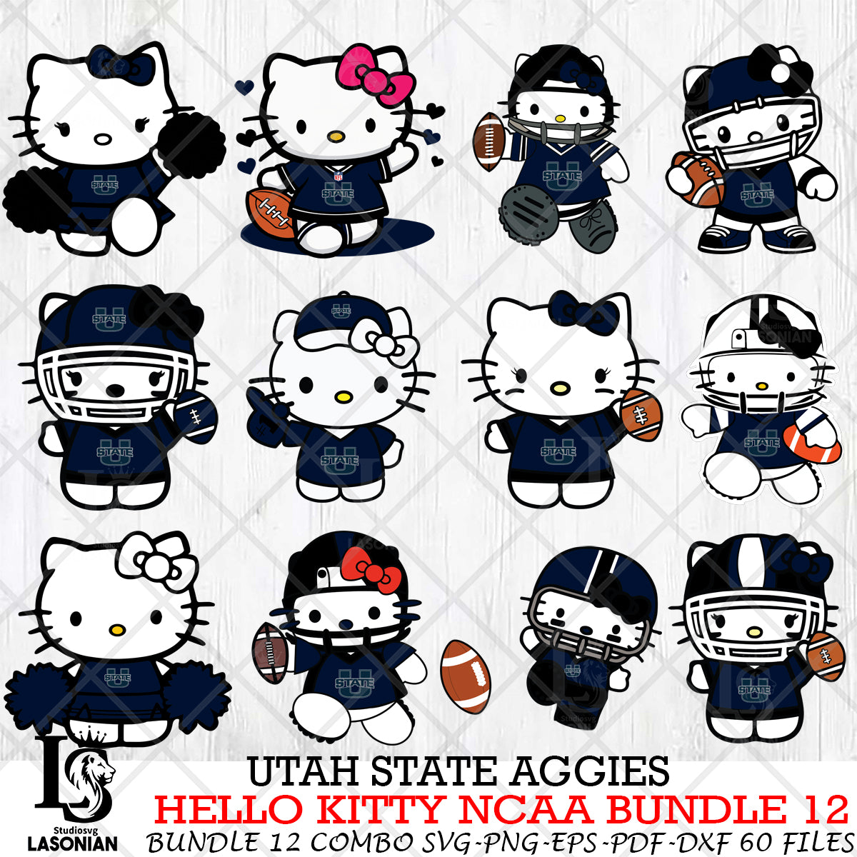 Utah State Aggies NCAA Bundle 12 – lasoniansvg