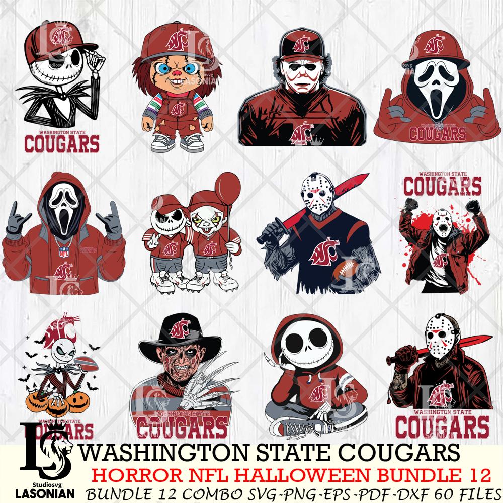 Washington State Cougars Halloween Bundle 12 SVG – lasoniansvg