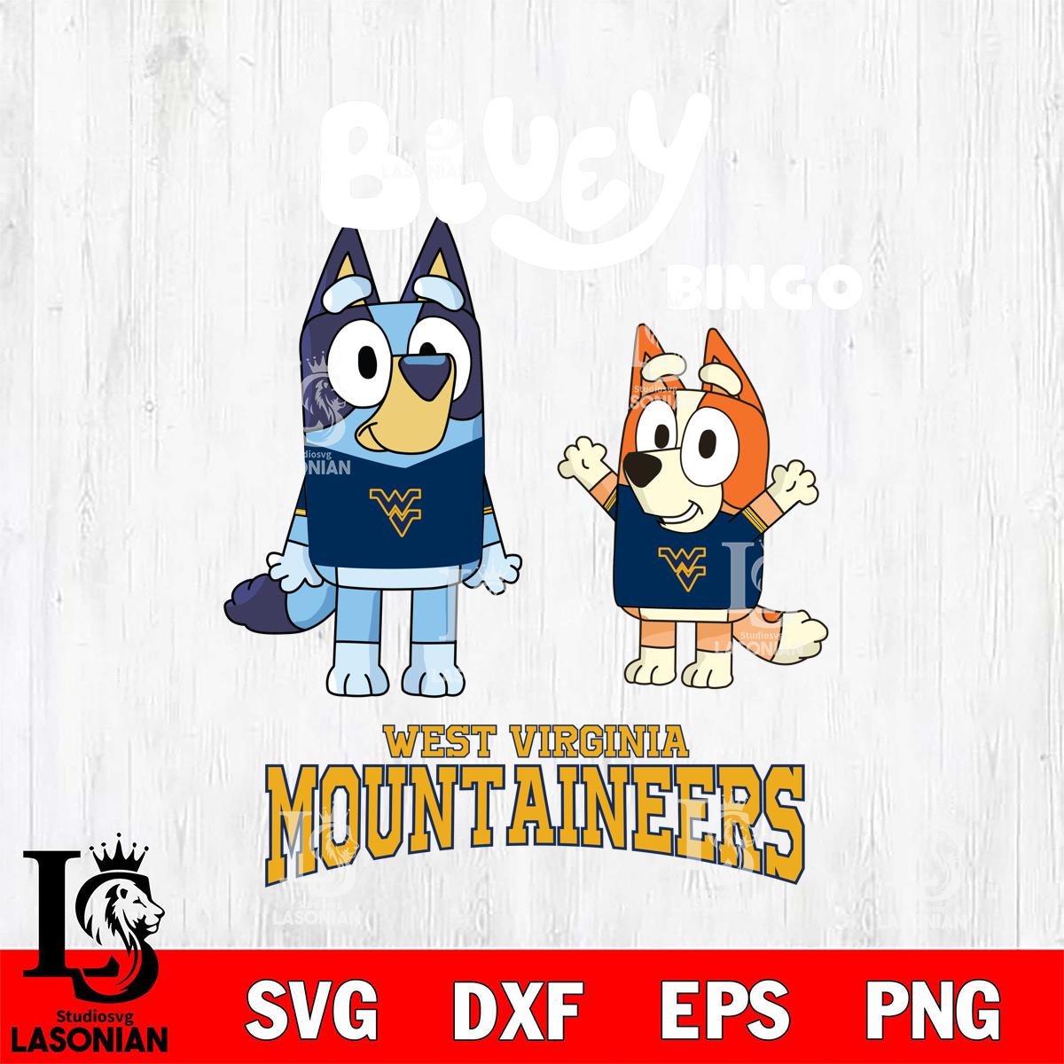 West Virginia Mountaineers Bluey & Bingo 4 – lasoniansvg