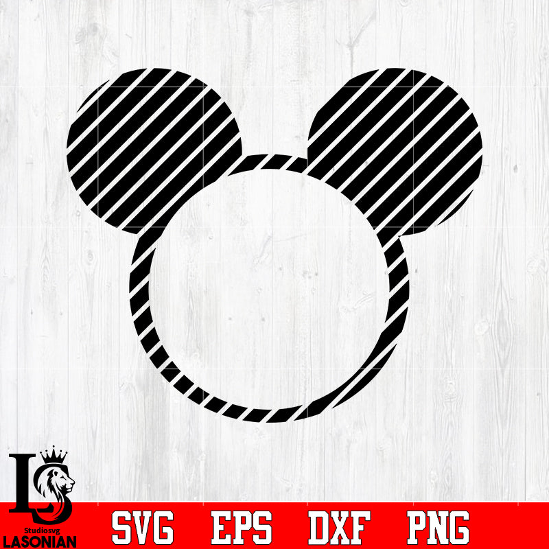 mickey head line vector