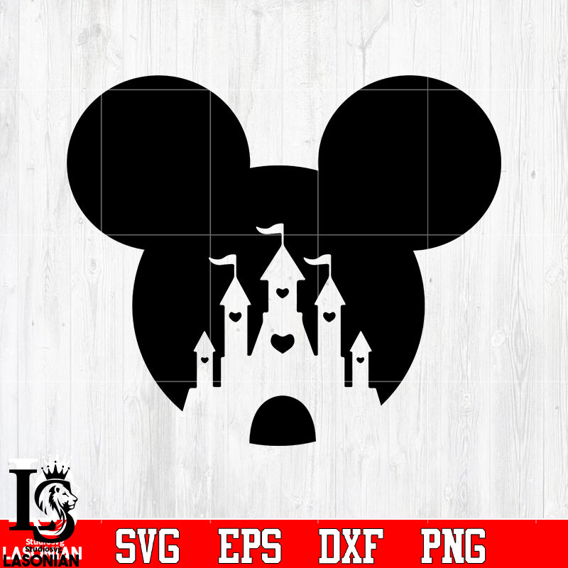 logo silueta mickey vector