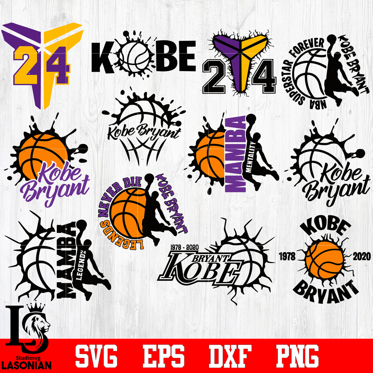 Bundle Kobe Bryant svg eps dxf png file – lasoniansvg