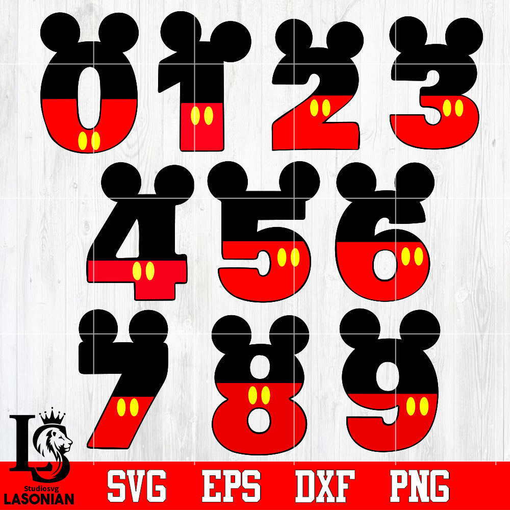 Mickey Mouse Printable Numbers