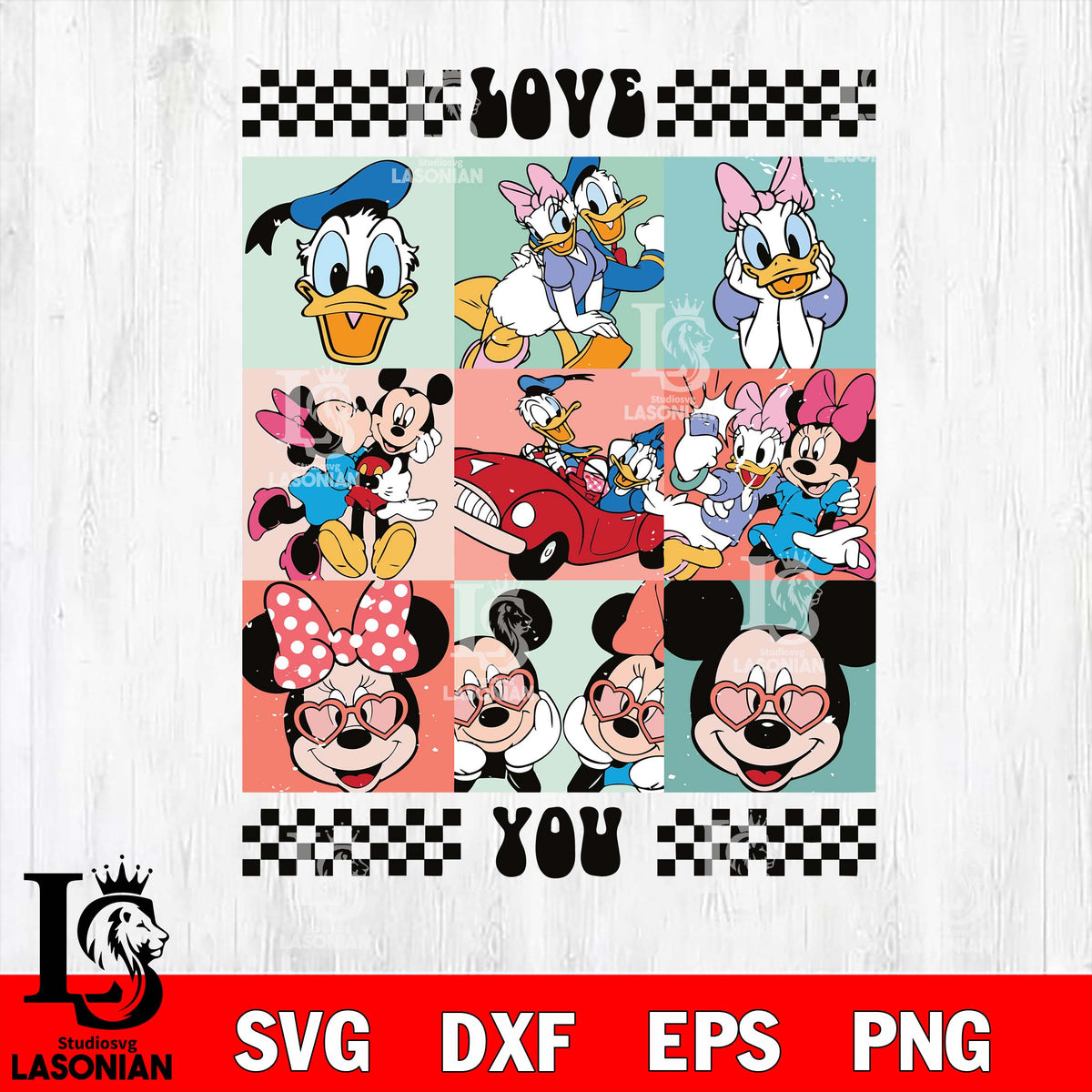 Love You valentine's day, disney valentine's day svg eps dxf png file ...