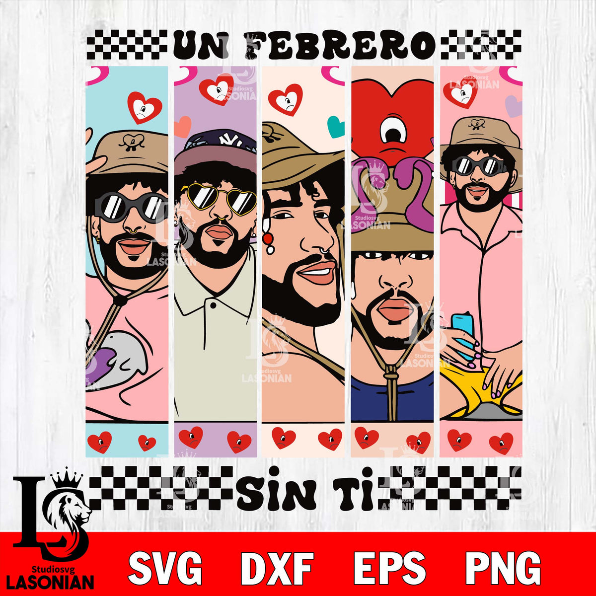 Un Febrero sinti valentines, bad bunny valentines svg ,Valentines Beni ...