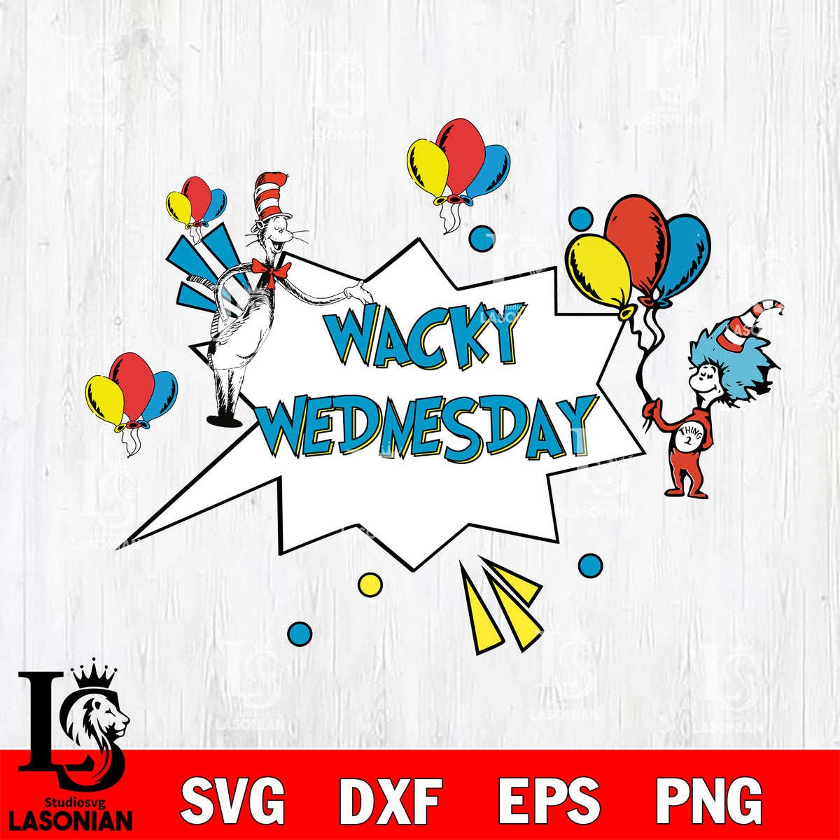 Wacky wednesday, Dr seuss Valentine's svg , dxf, eps ,png file, digita ...