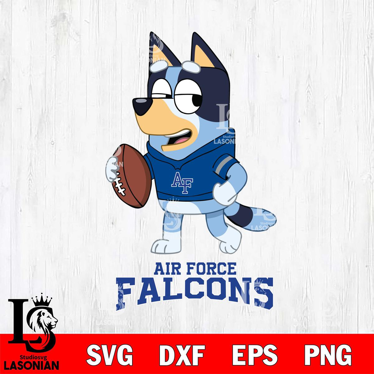 Air Force Falcons Bluey Football Sport – lasoniansvg