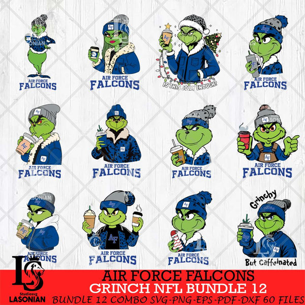 Air Force Falcons Grinch NFL Bundle 12 SVG – lasoniansvg