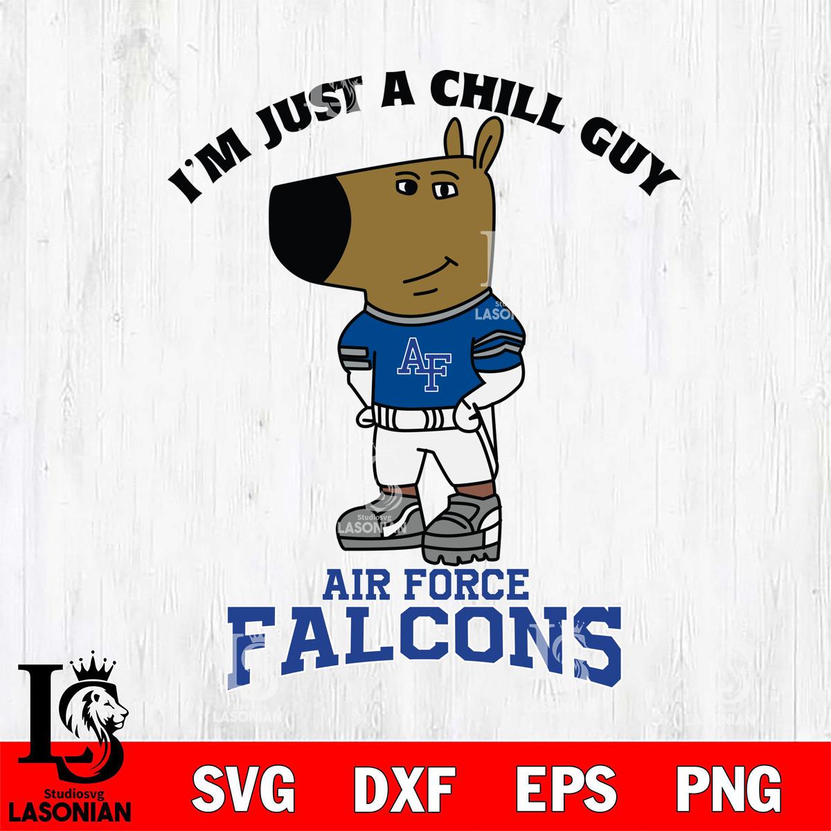 Air Force Falcons I'm Just A Chill Guy Football – lasoniansvg
