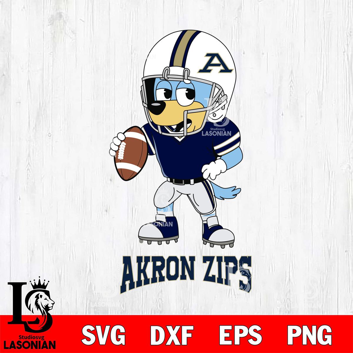 Akron Zips Bluey rugby – lasoniansvg