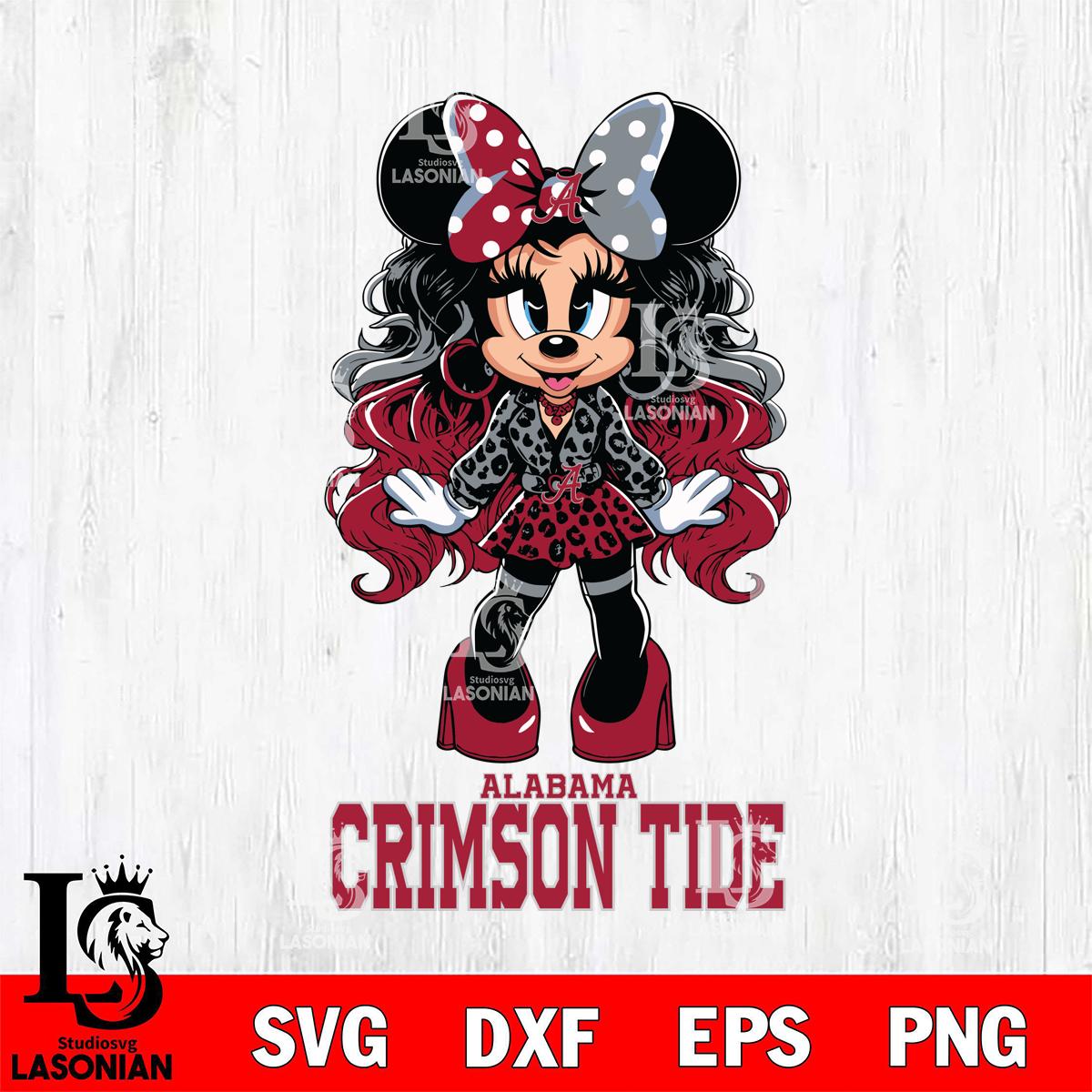 Alabama Crimson Tide Beauty Minnie Mouse – lasoniansvg