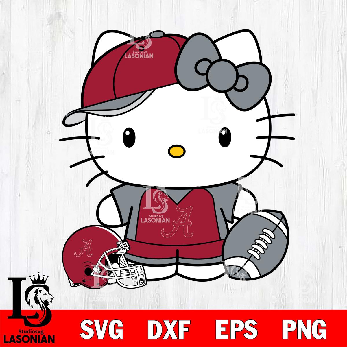 Alabama Crimson Tide Cute Hello Kitty Football 4 – lasoniansvg