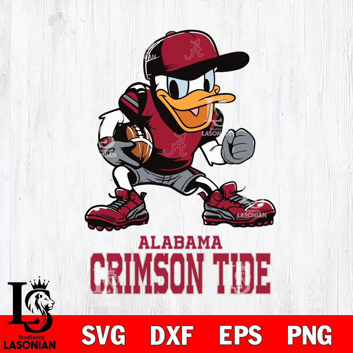 Alabama Crimson Tide Donal Duck Disney – lasoniansvg