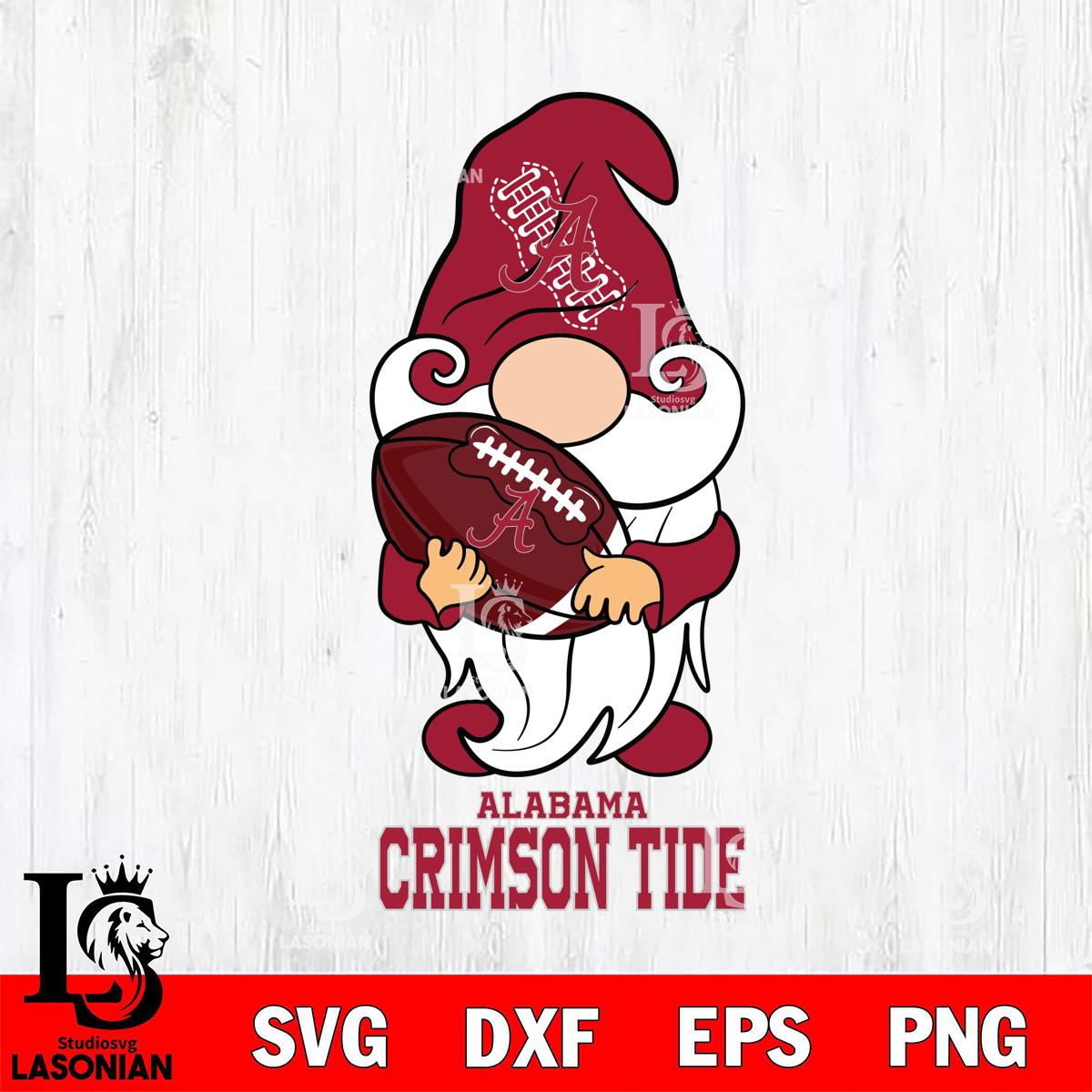 Alabama Crimson Tide Gnomes Christmas football – lasoniansvg
