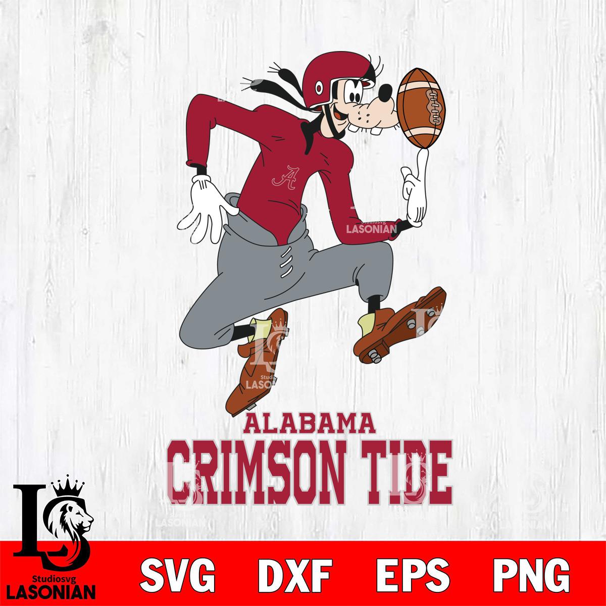 Alabama Crimson Tide Goofy Circus Football – lasoniansvg