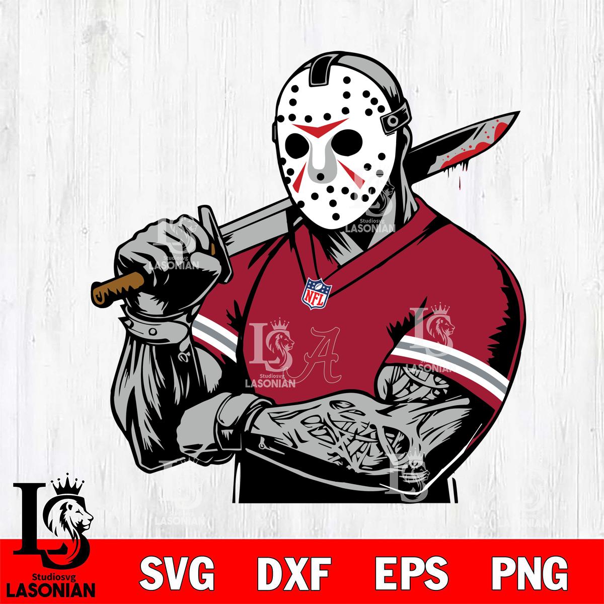 Alabama Crimson Tide Jason Voorhees Horror 6 – lasoniansvg