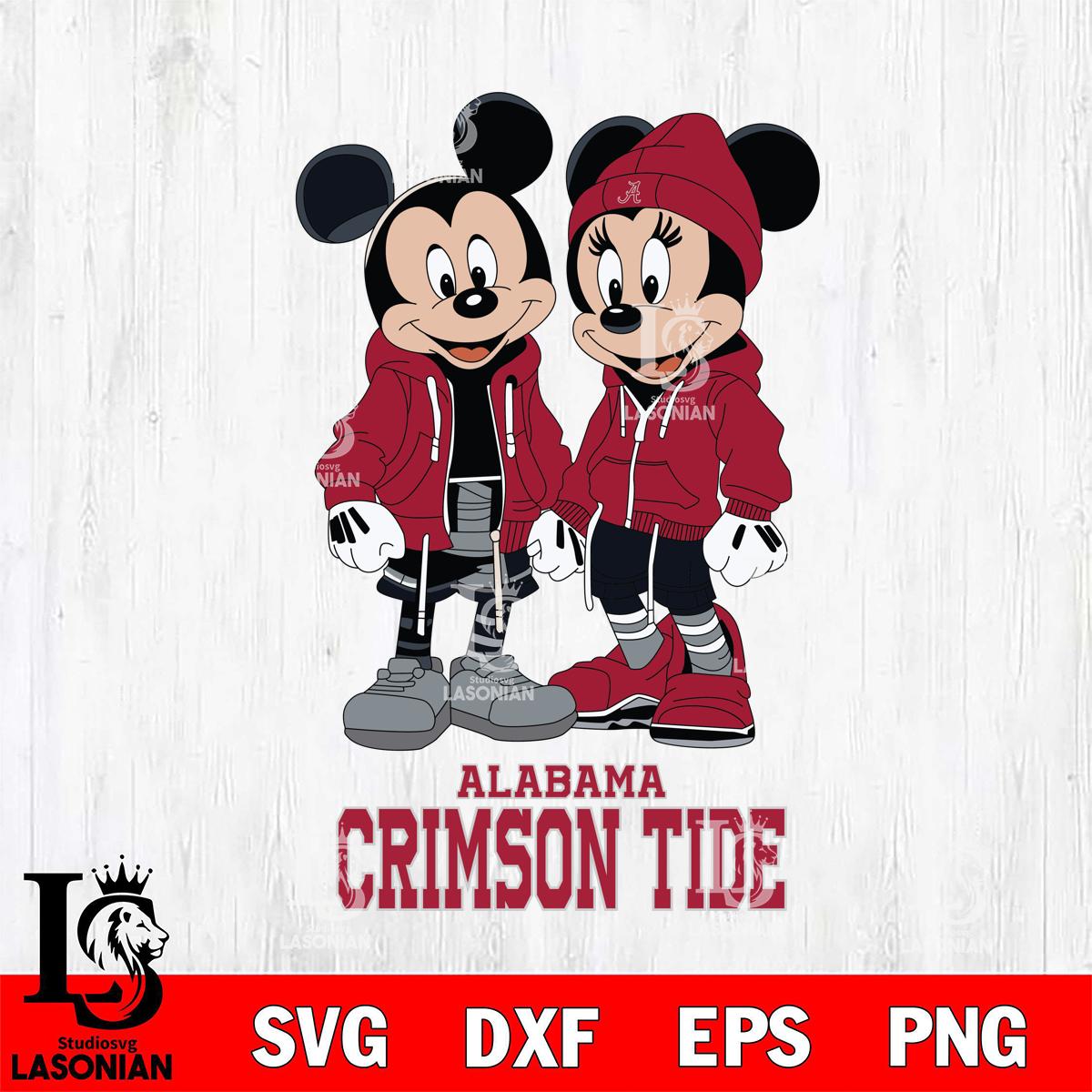 Alabama Crimson Tide Mickey Minnie Mouse Rugby – lasoniansvg