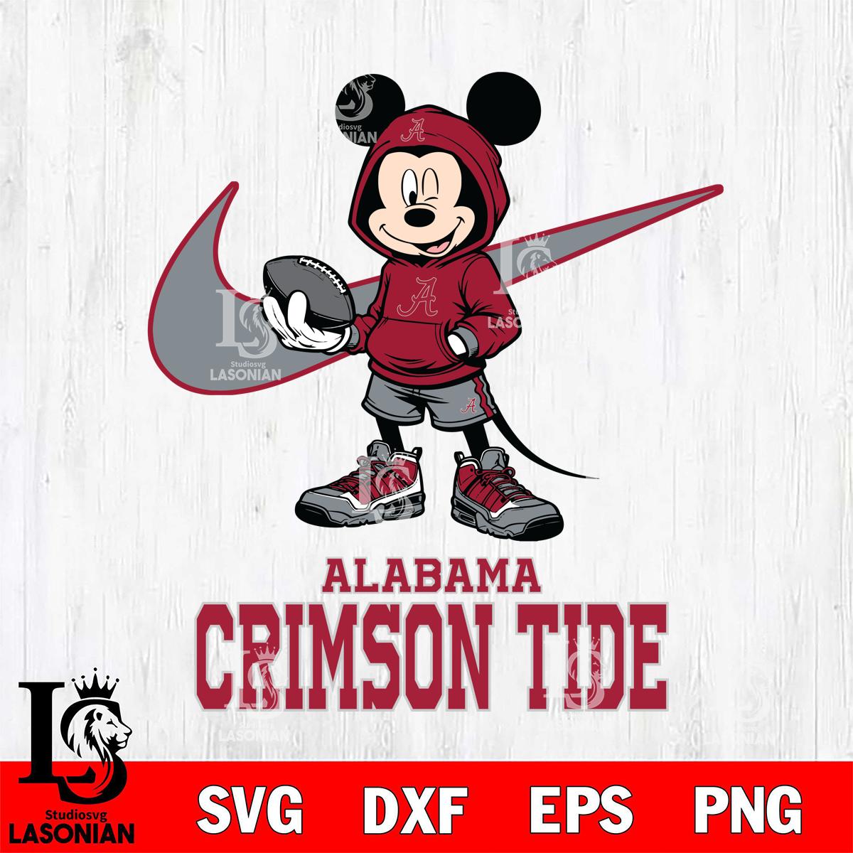 Alabama Crimson Tide Mikey Mouse Disney NIKE – lasoniansvg