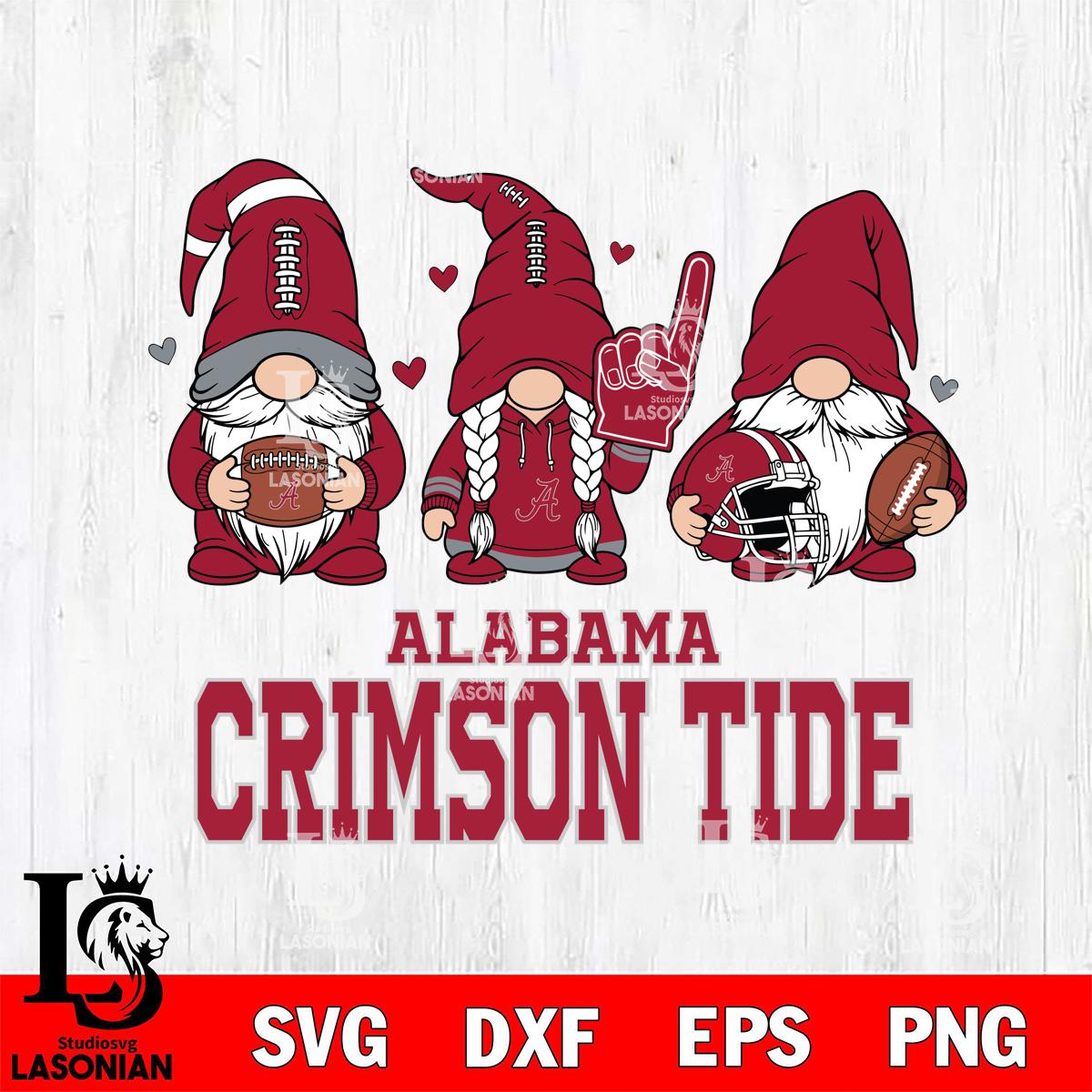 Alabama Crimson Tide Rugby Gnome – lasoniansvg