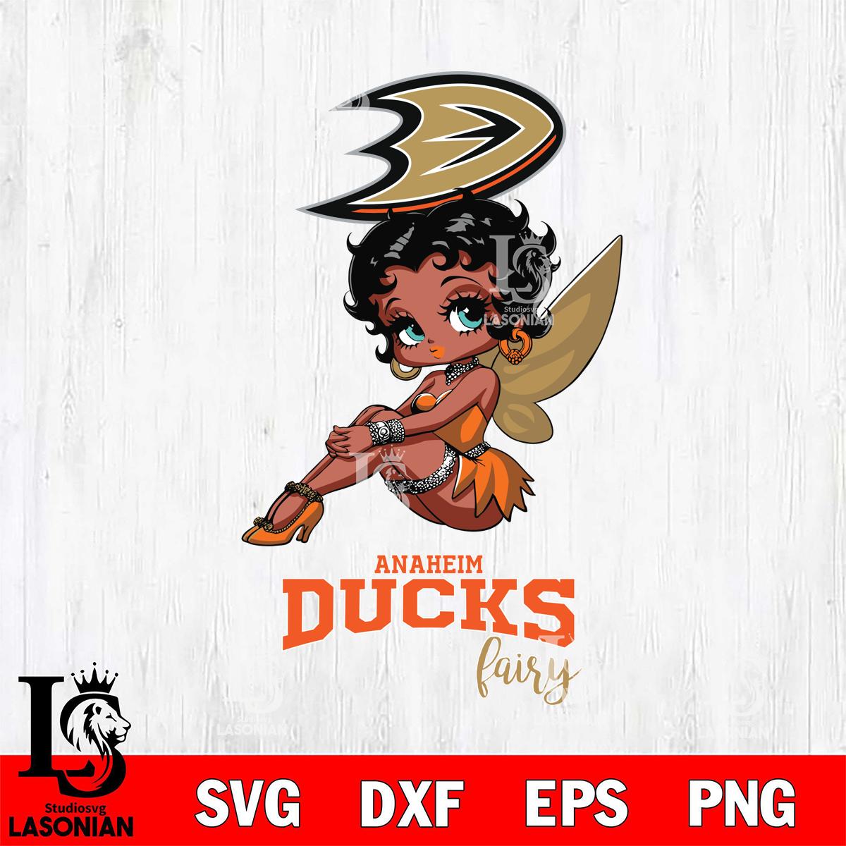 Anaheim Ducks Beauty Black Fairy Betty Boop – lasoniansvg