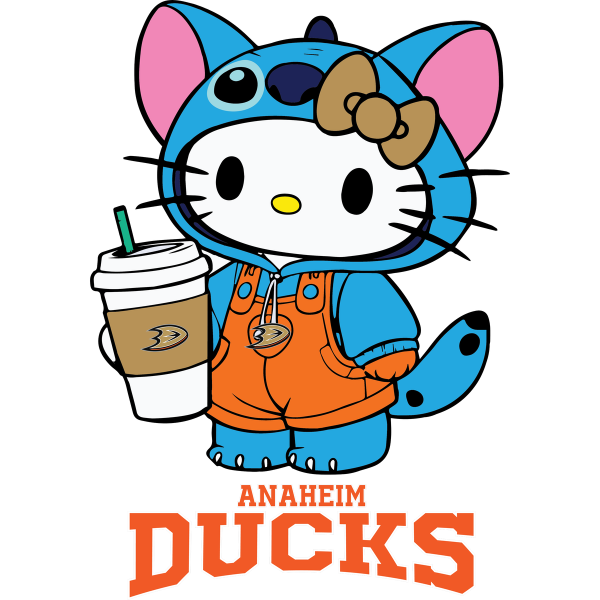 Anaheim ducks hello kitty stitch svg eps dxf png file, digital download ...
