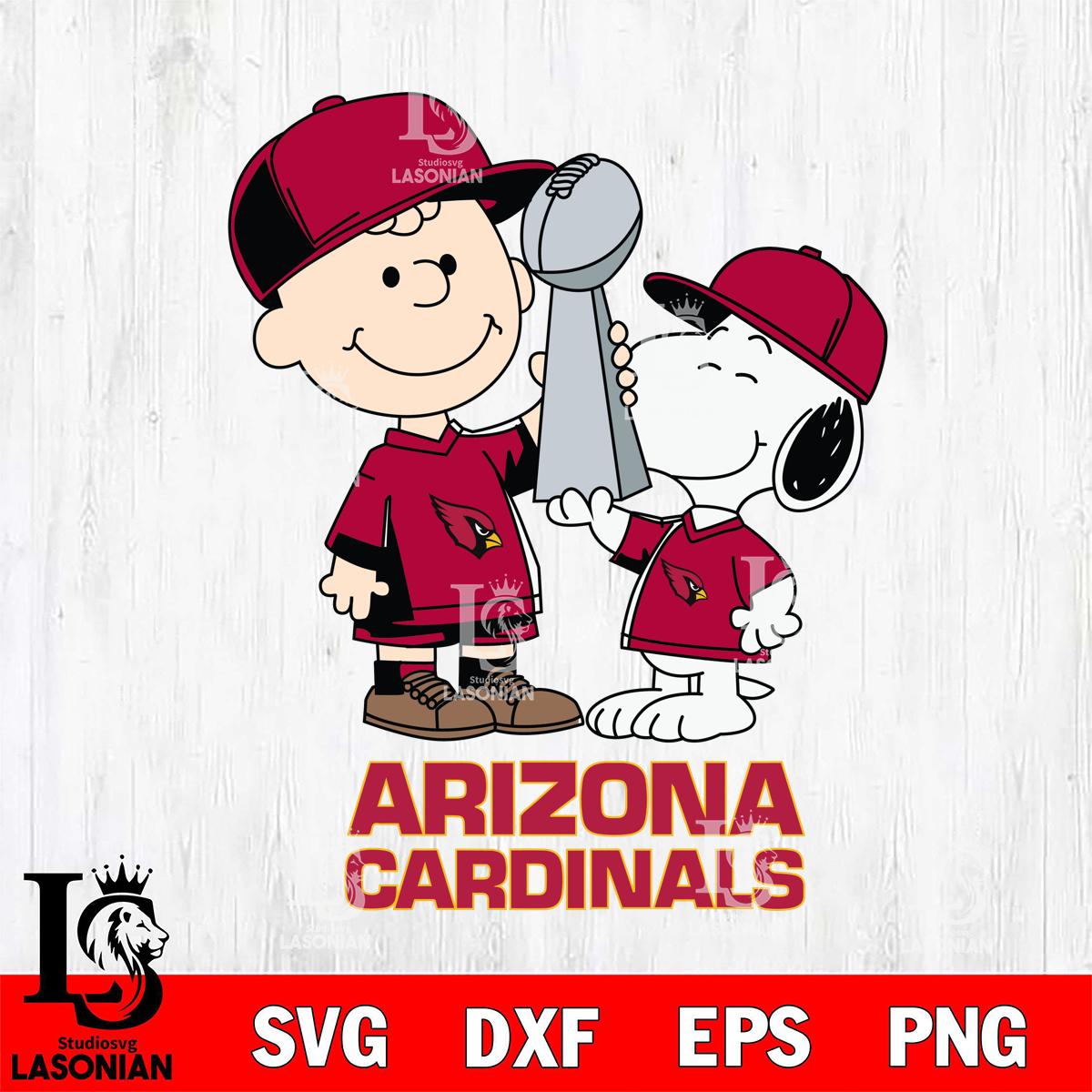 Arizona Cardinals Charlie Brown and Snoopy Champions – lasoniansvg