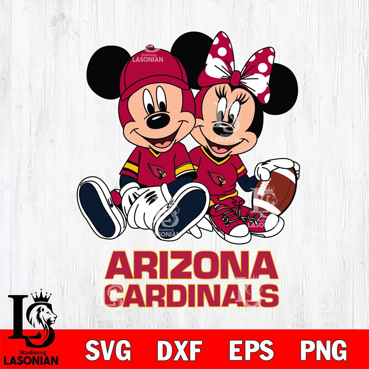 Arizona Cardinals Disney Mickey And Minnie Football – lasoniansvg
