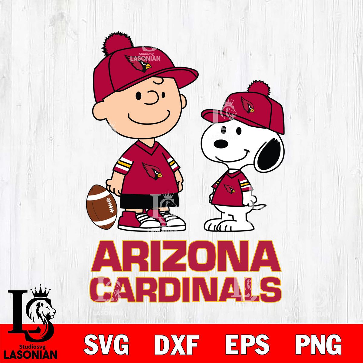 Arizona Cardinals Peanuts Snoopy Friends Football – lasoniansvg