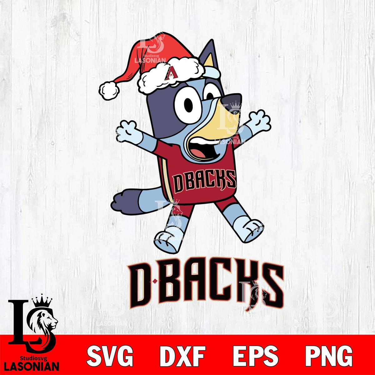Arizona Diamondbacks Bluey Happy Christmas – lasoniansvg