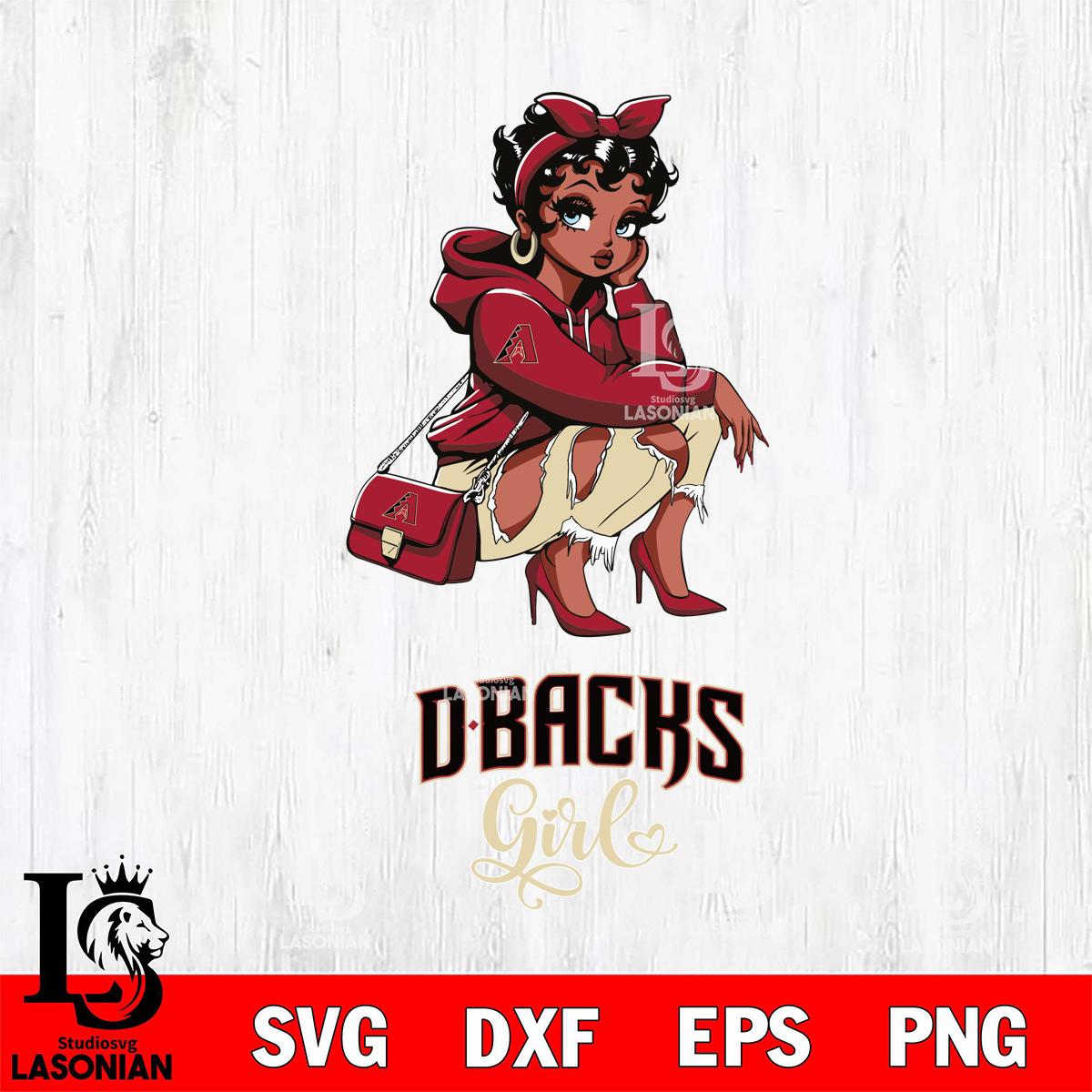 Arizona Diamondbacks Fashion Black Fan Girl Betty Boop – lasoniansvg