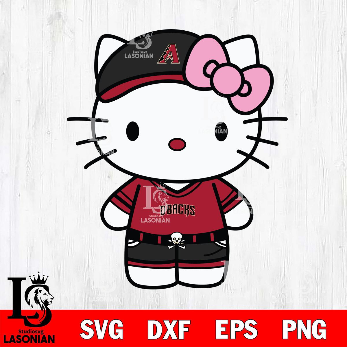 Arizona Diamondbacks Hello Kitty Mlb Baseball – lasoniansvg
