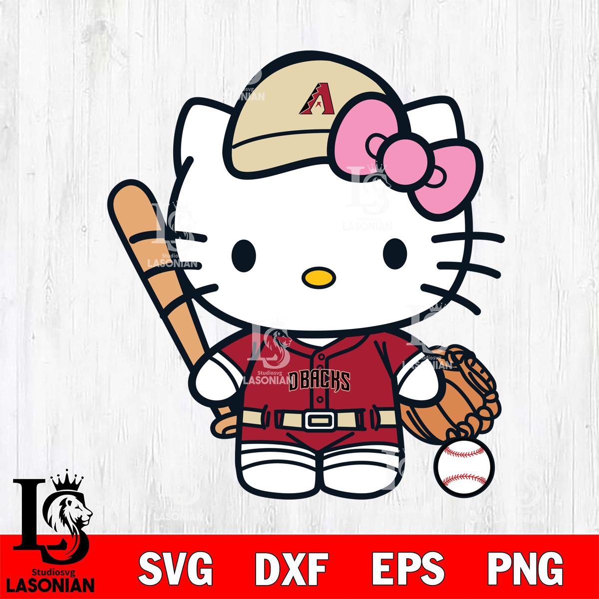 Arizona Diamondbacks Hello Kitty Pink Bow Baseball – lasoniansvg
